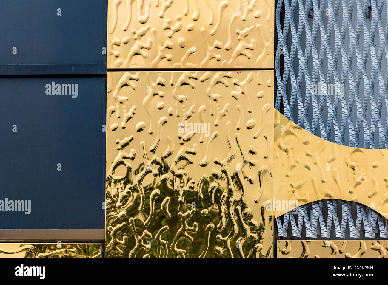 Gold colored metal facade of the frame hi-res stock photography and ...