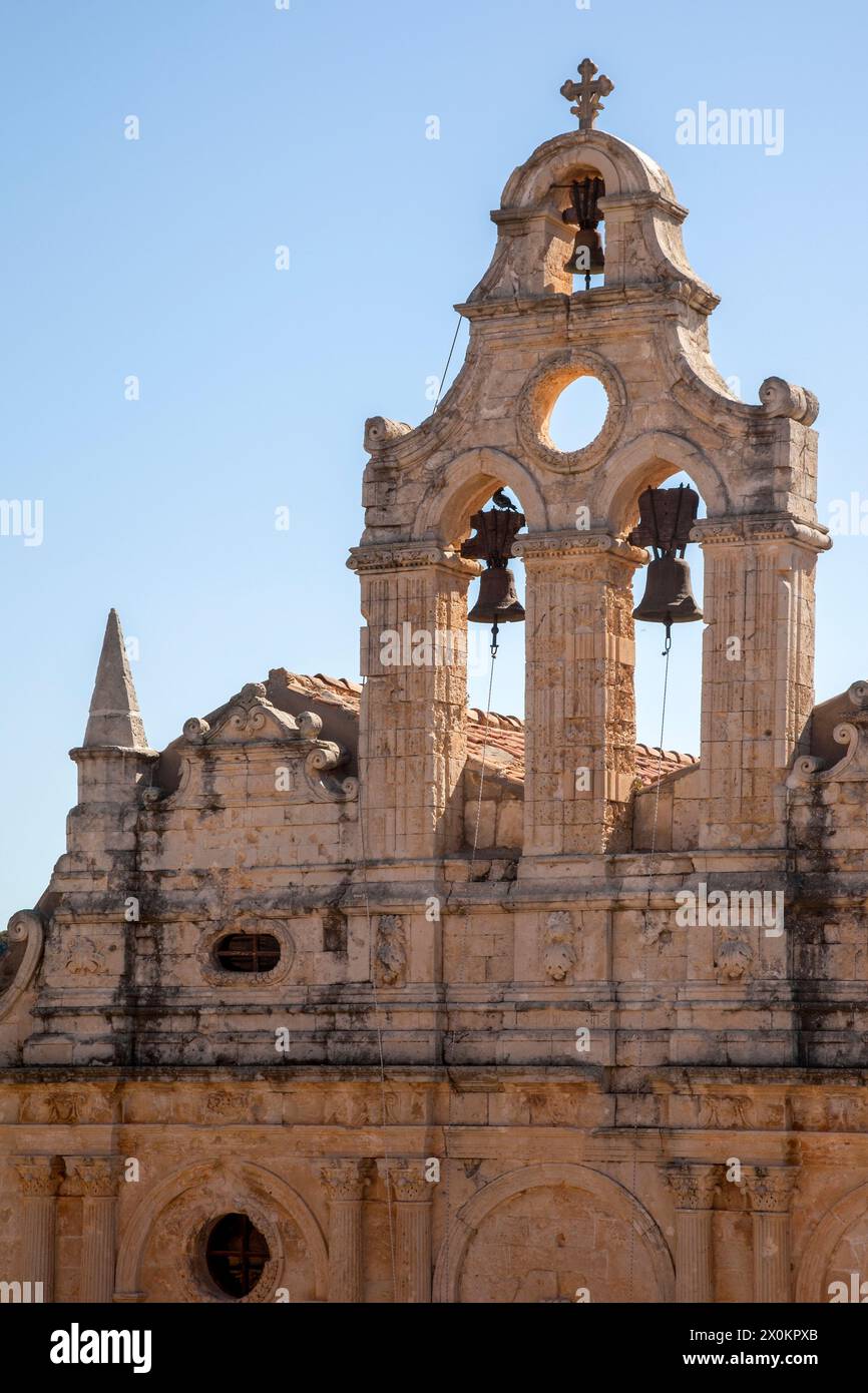 Bell tower, Arkadi Monastery, national monument, monastery, Crete ...