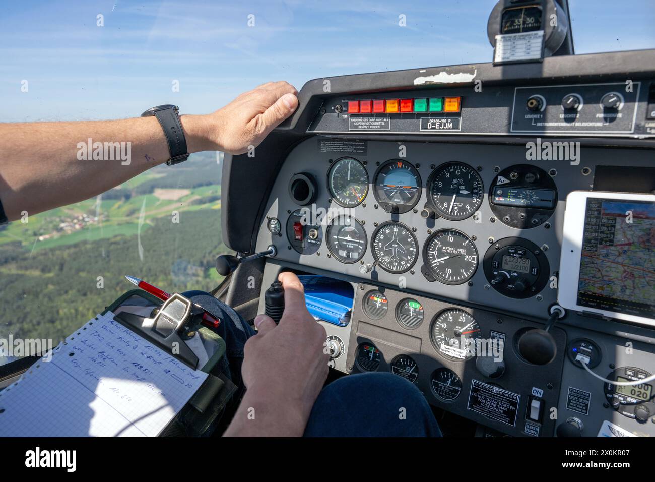 Flugplatz Ansbach Petersdorf, Germany. 12th Apr, 2024. A pilot explores ...