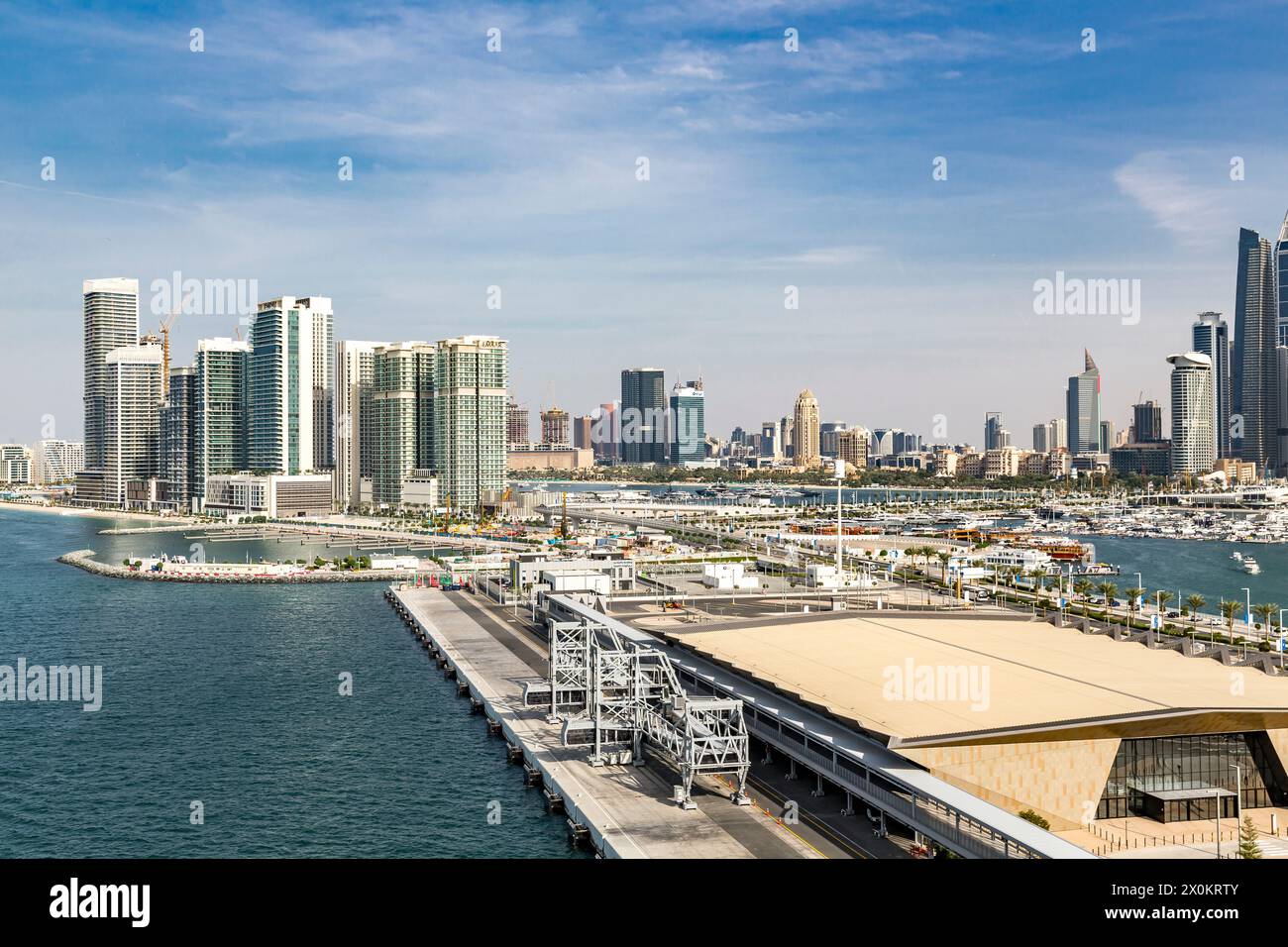 View of Vista Towers, Dubai Harbour Cruise Terminal, Emaar Beachfront ...