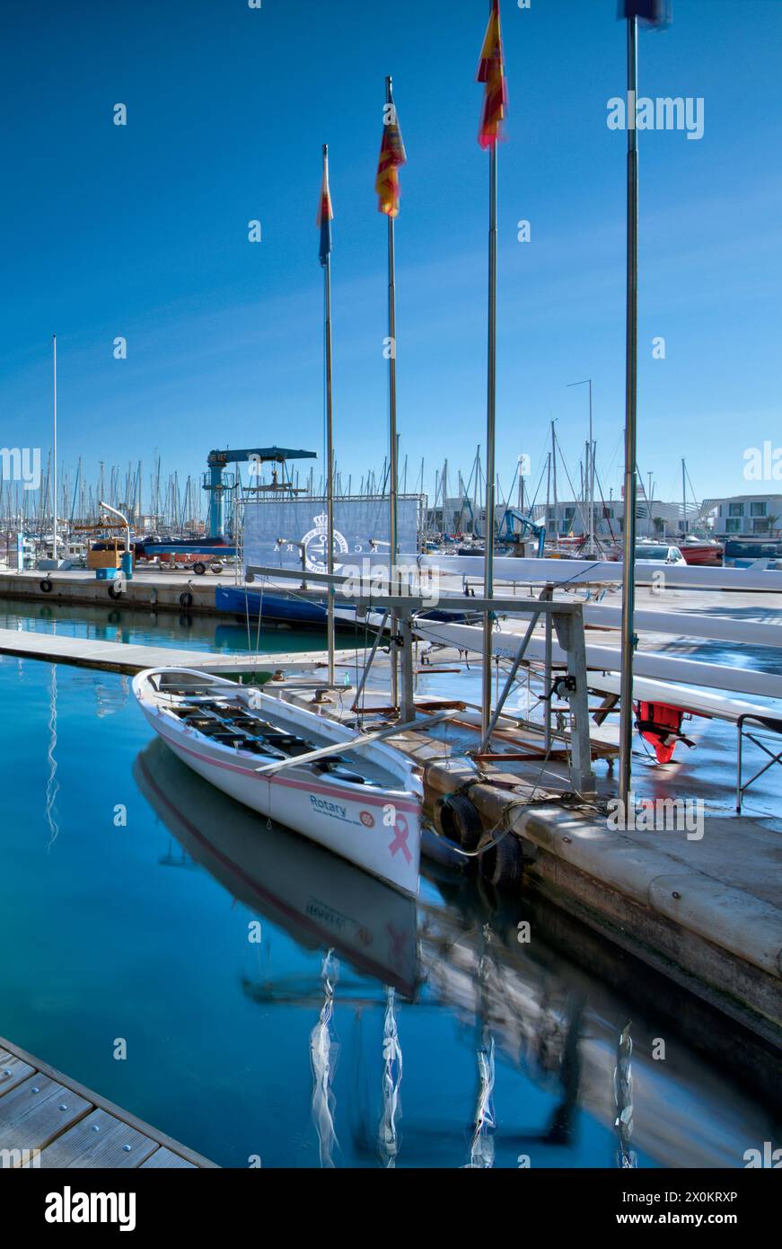 Waterfront promenade, Paseo del Almirante Julio Guillen, marina, boats ...