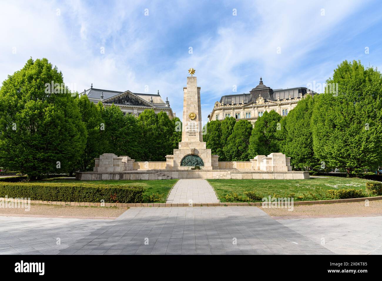 The Soviet War Memorial at Szabadsag ter in Budapest, Hungary Stock ...