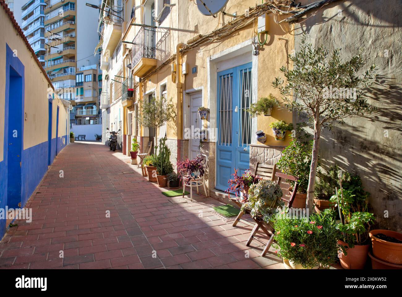 Raval Roig, fishermen's quarter, house facade, old town, architecture ...