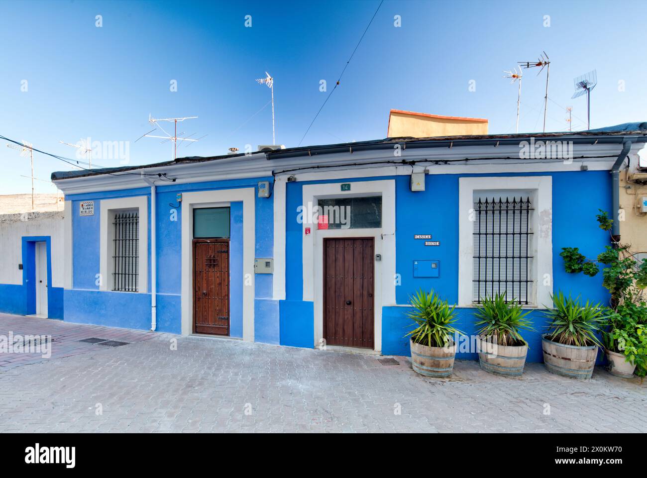 Raval Roig, fishermen's quarter, house facade, old town, architecture ...