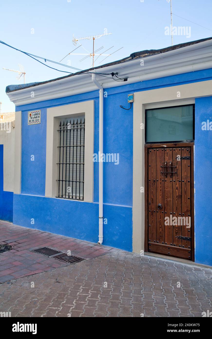 Raval Roig, fishermen's quarter, house facade, old town, architecture ...