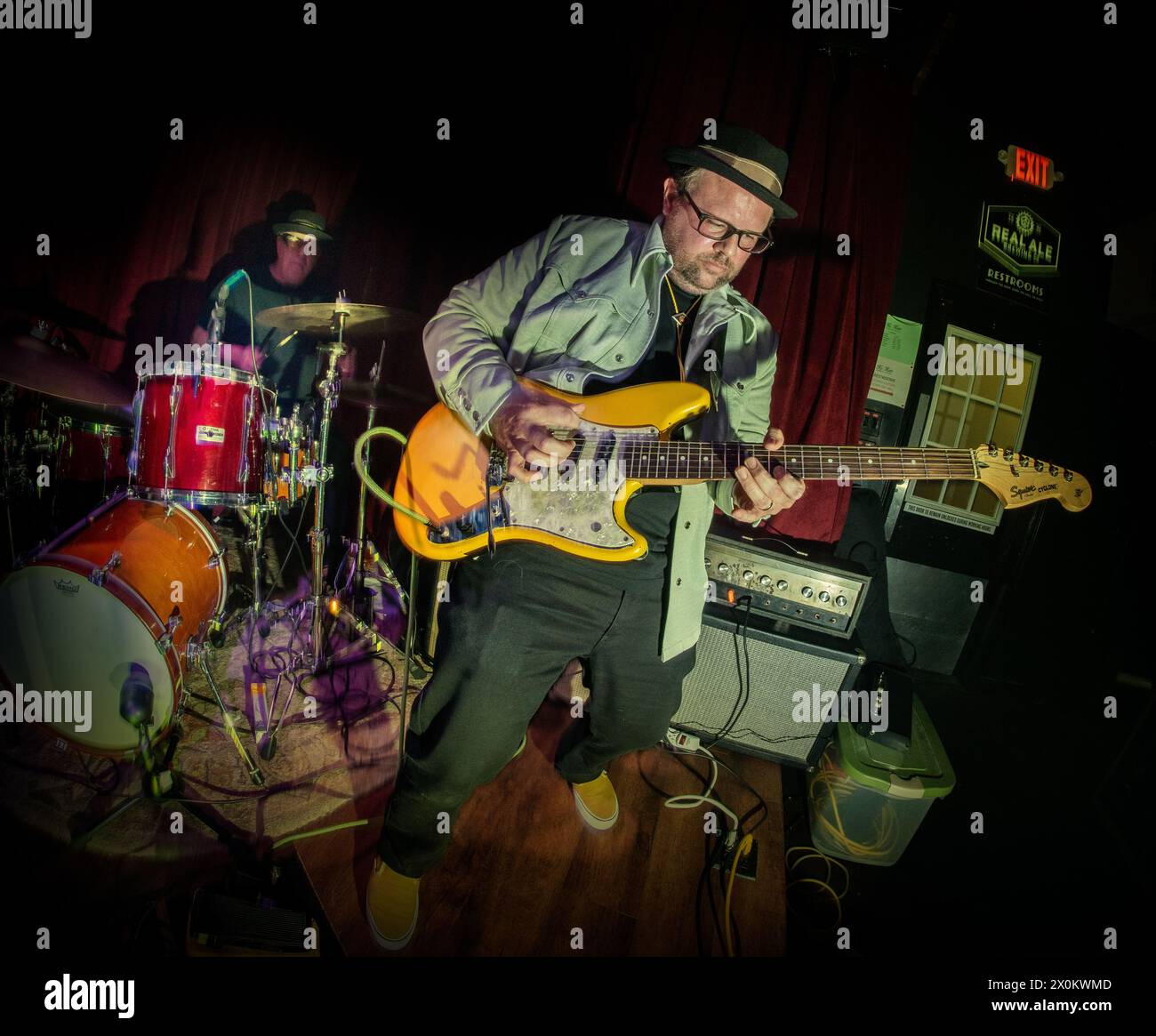 The band DIE SPITZ performs at the FarOut Lounge, Austin, Texas Stock ...
