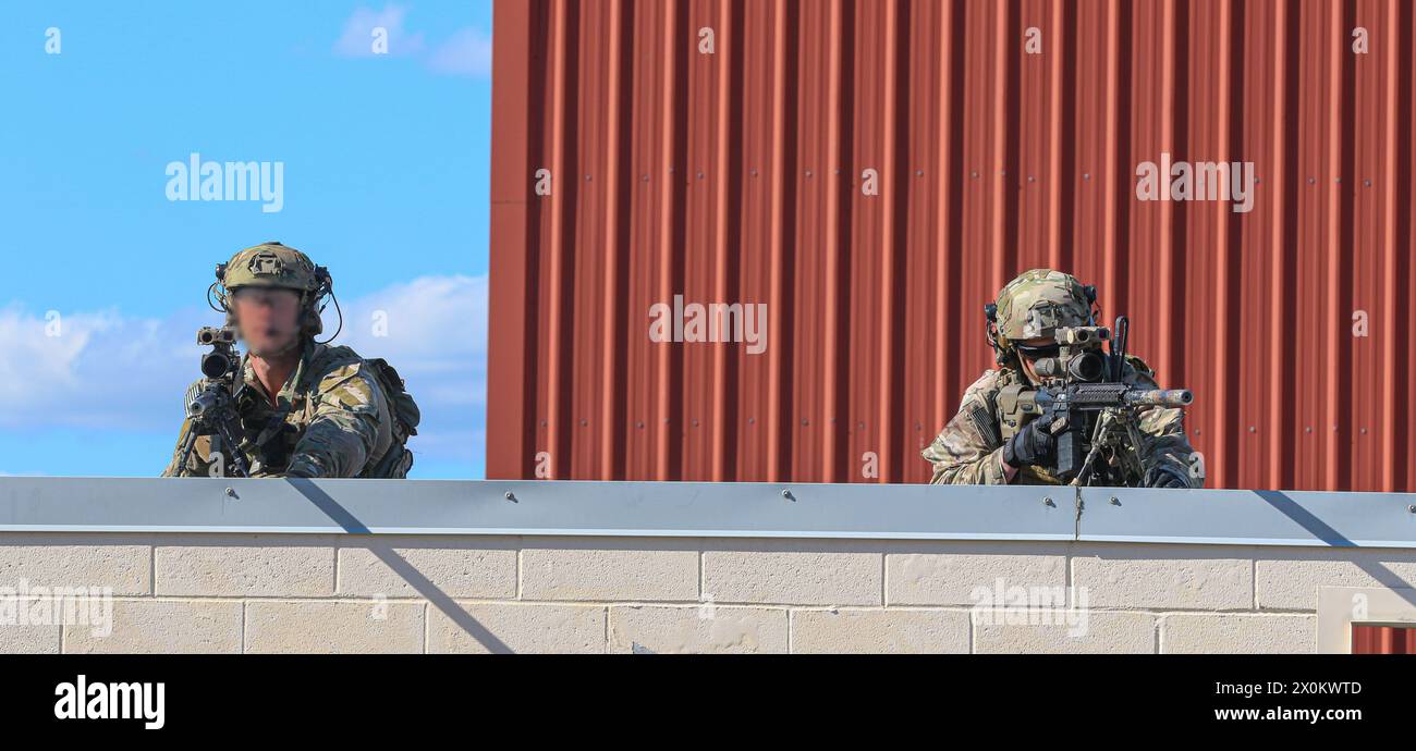 U.S. Army Rangers provide security during U.S. Army Special Operations ...