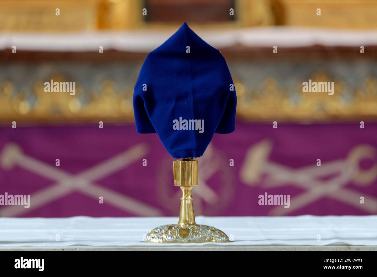 Bavaria, veiled cross, purple color, Easter, Raitenhaslach Stock Photo ...
