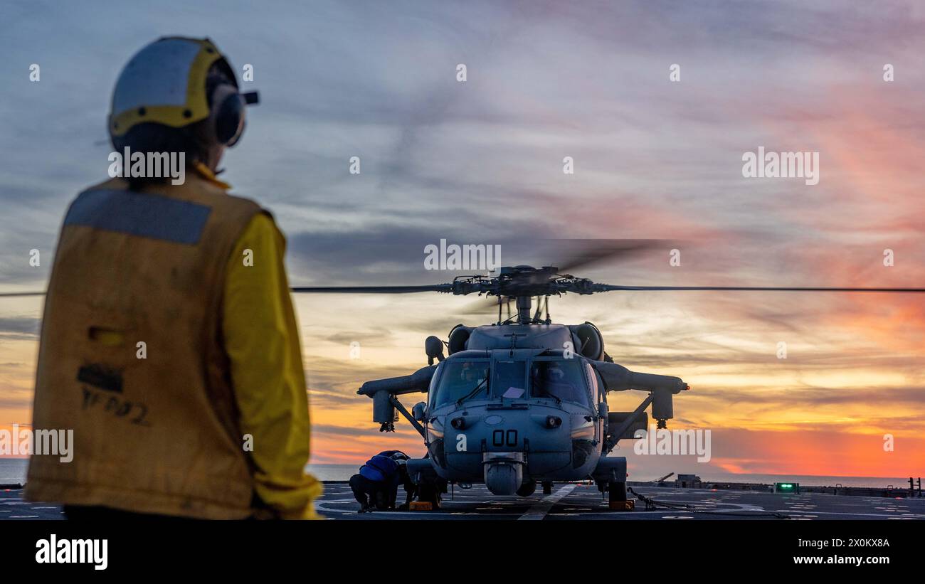 ATLANTIC OCEAN (April 7, 2024) Boatswain's Mate 3rd Class Alejandra ...