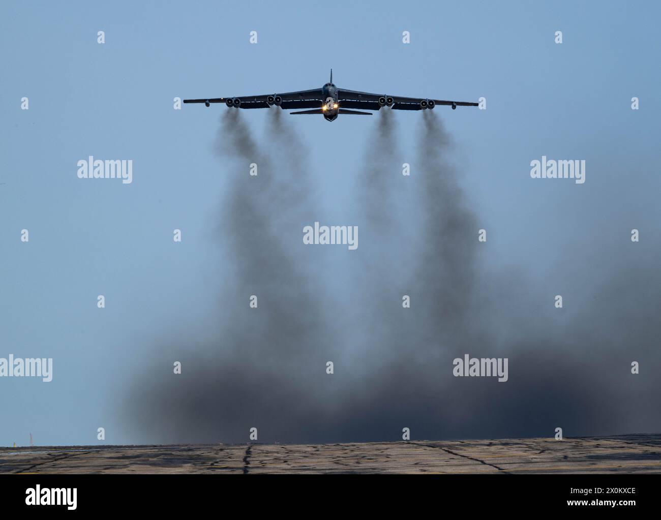 A U.S. Air Force B-52H Stratofortress assigned to the 20th Bomb ...