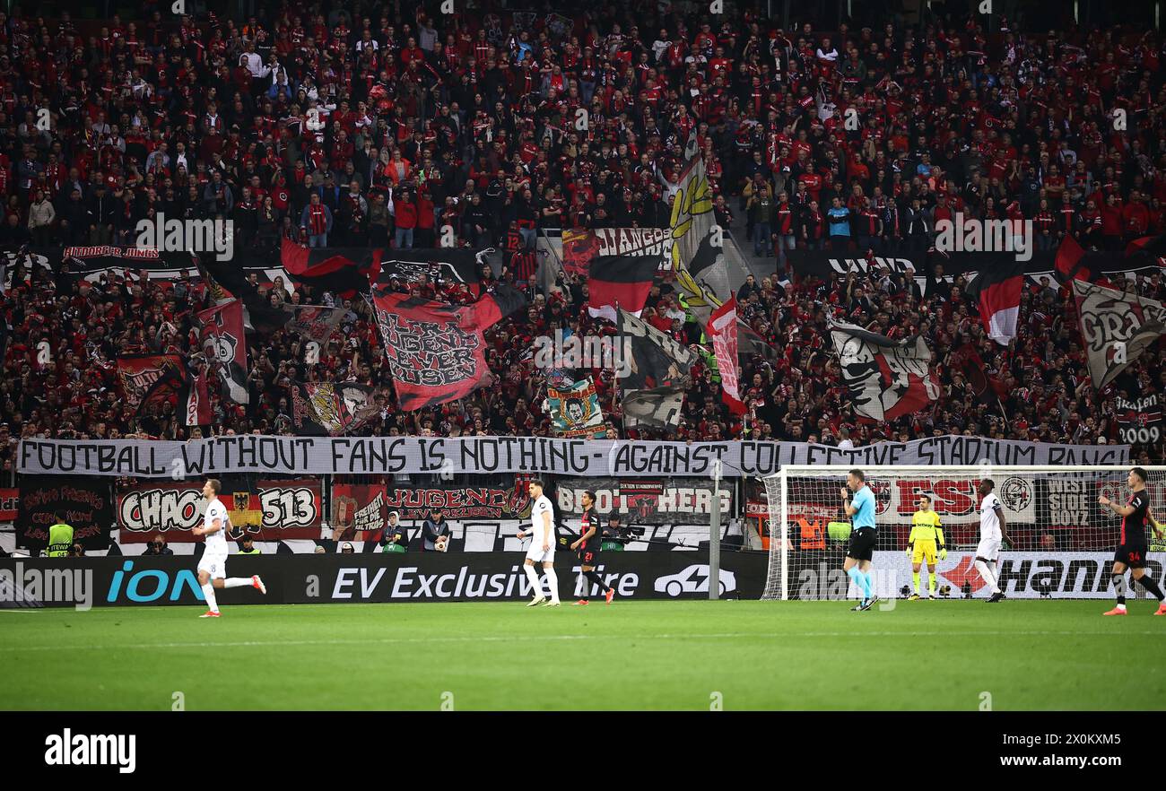 Bayer leverkusen bayarena fans display hi-res stock photography and ...