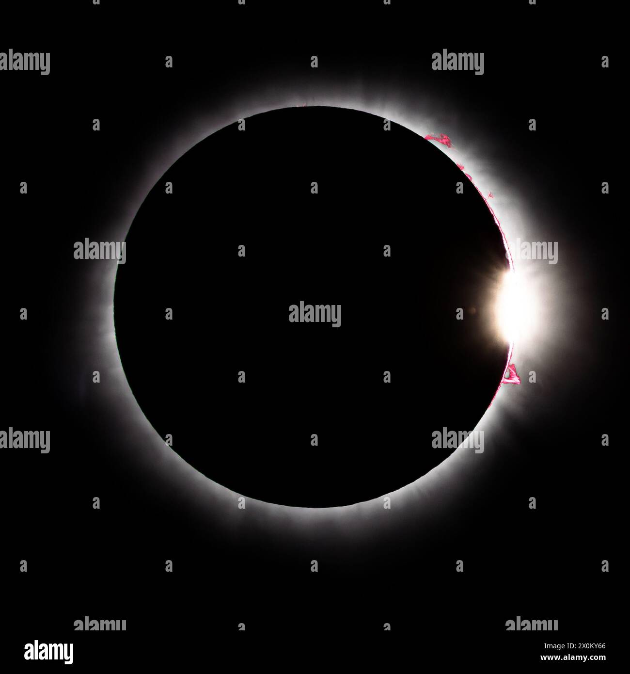 2024 Total Solar Eclipse Diamond Ring Effect as seen from Makanda ...