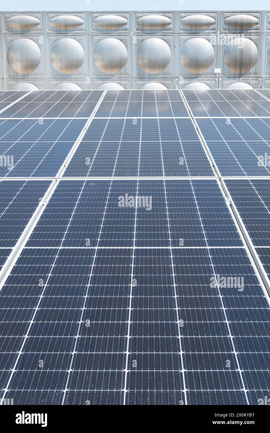 solar panels at vertical composition Stock Photo - Alamy