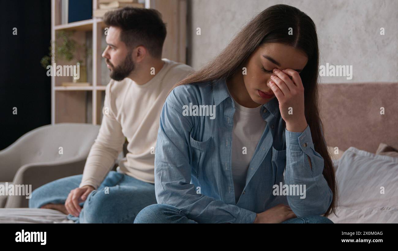 Offended upset woman girlfriend offense to boyfriend marriage problem ...