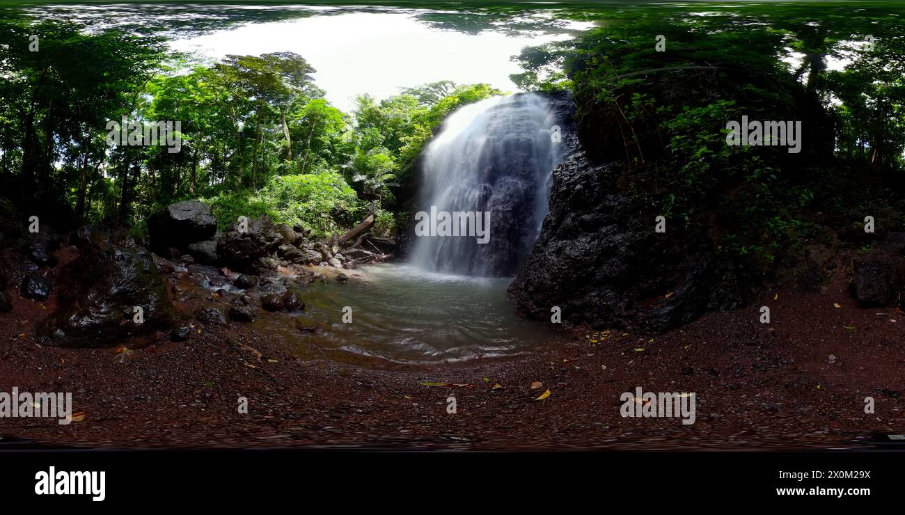 Beautiful waterfall in the rainforest. Palawan, Philippines, Balabac ...