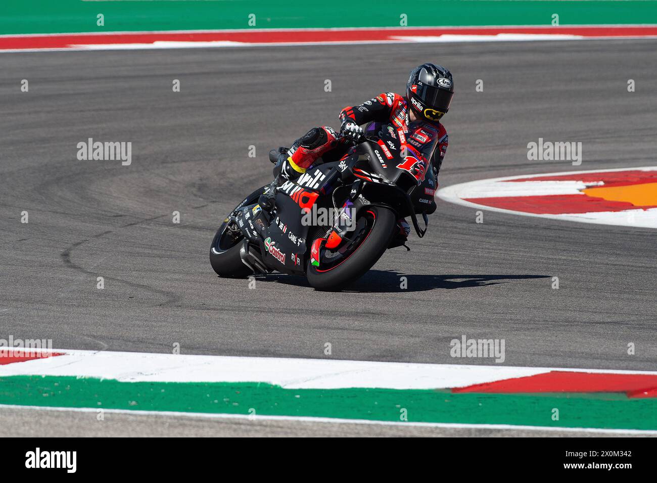 The Americas. 12th Apr, 2024. Maverick Vi-ales (12) with Aprilia Racing in action practice at ...