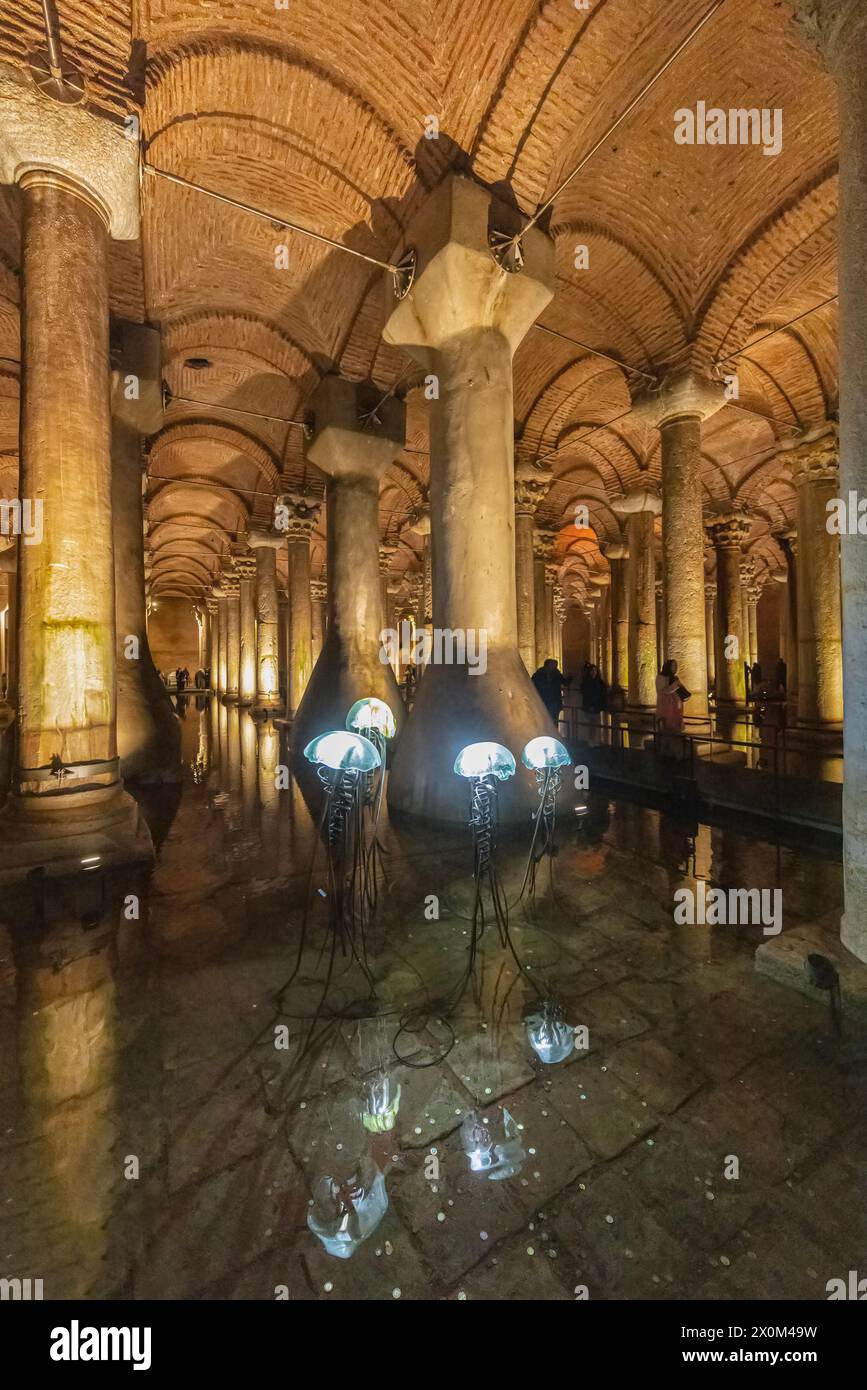 Turkey;Istanbul;2024 March 21; The Basilica Cistern - underground water ...