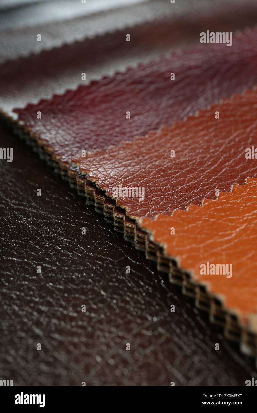 Texture of different leather as background, closeup Stock Photo - Alamy