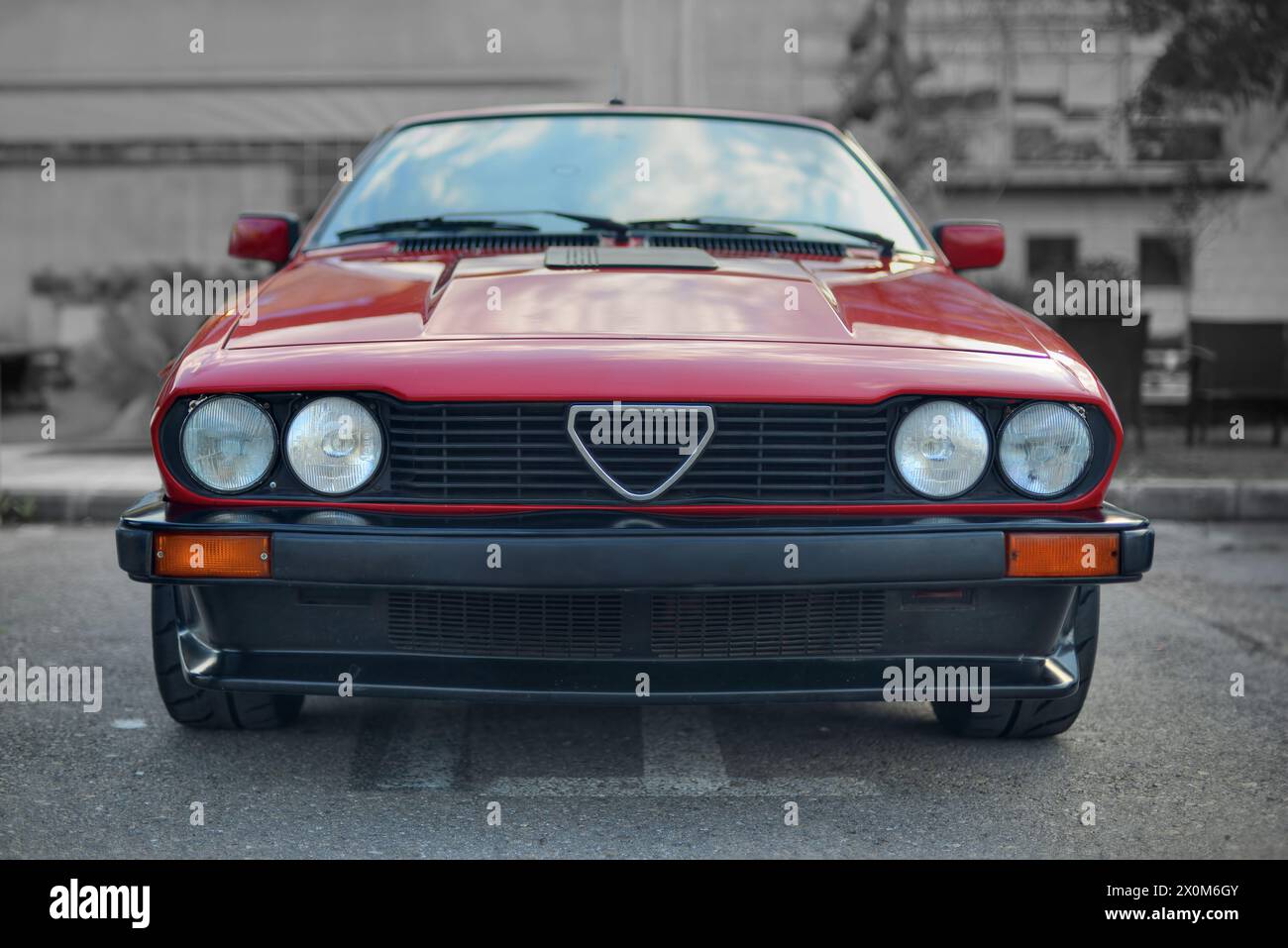 A red Italian sport car from the 70s Stock Photo - Alamy