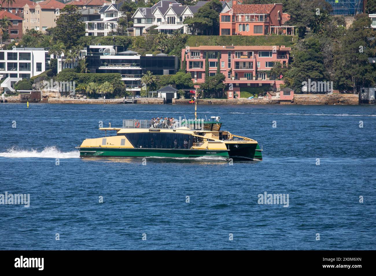 Sydney ferry, the river class MV Ethel Turner ferry transports ...