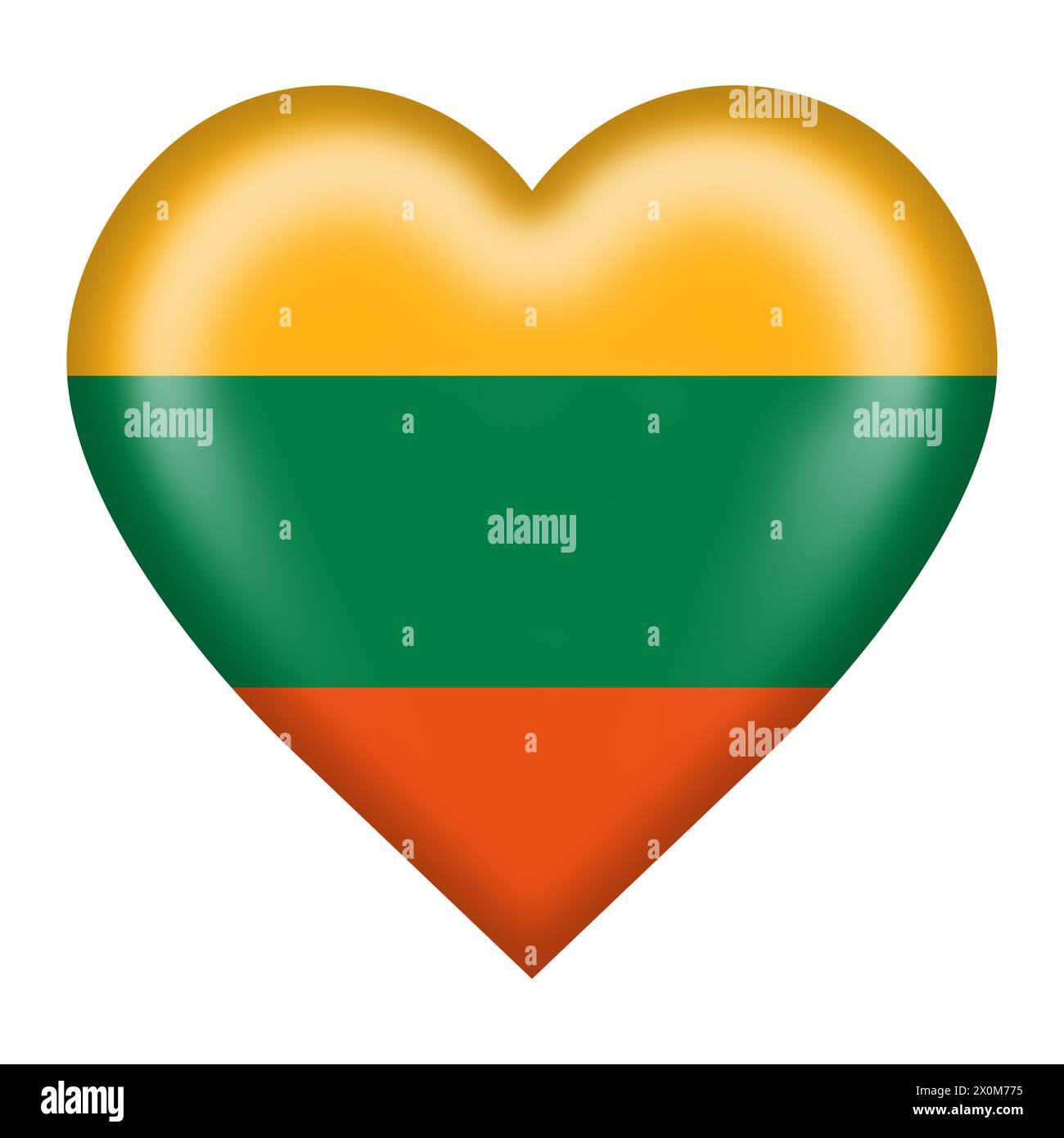 Lithuania flag heart button with clipping path Stock Photo - Alamy