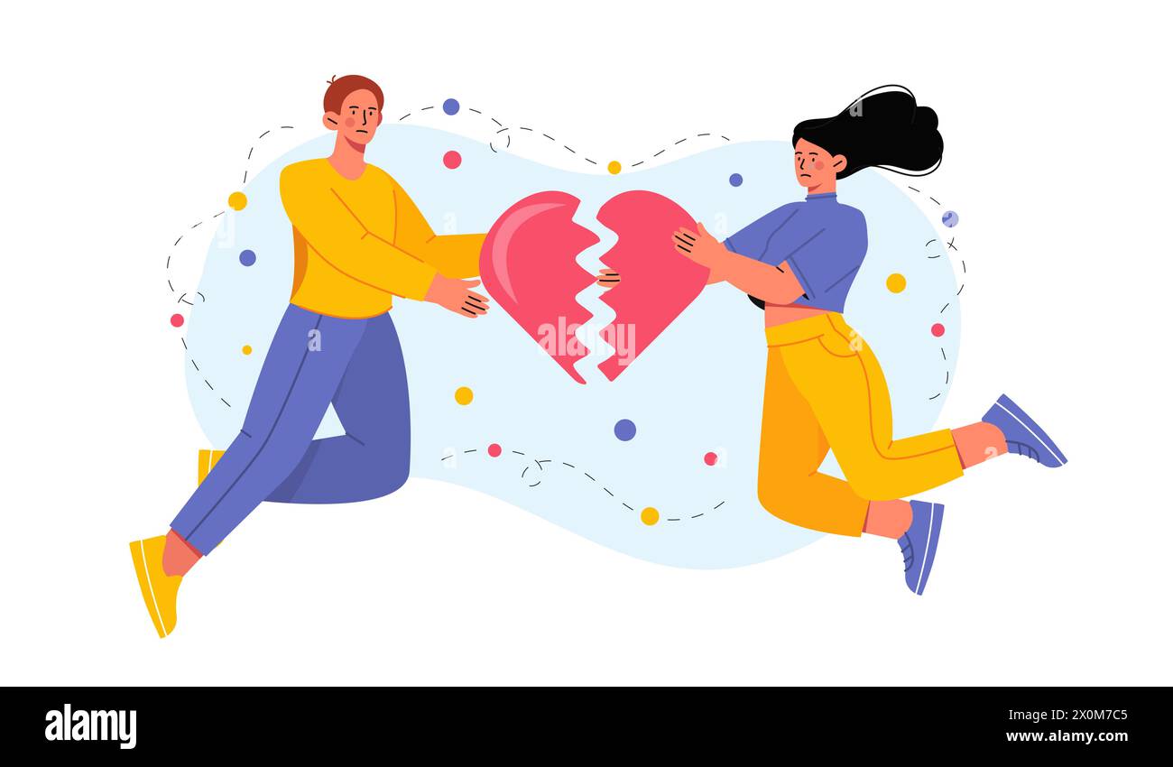 Couple with break up vector Stock Vector Image & Art - Alamy