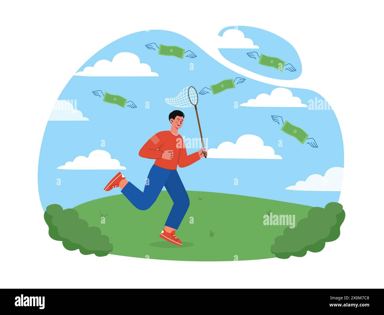 Man catch money vector concept Stock Vector Image & Art - Alamy Man catch money vector concept Stock Vector Image & Art - Alamy