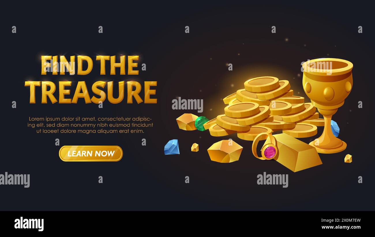 Find treasure vector poster Stock Vector Image & Art - Alamy