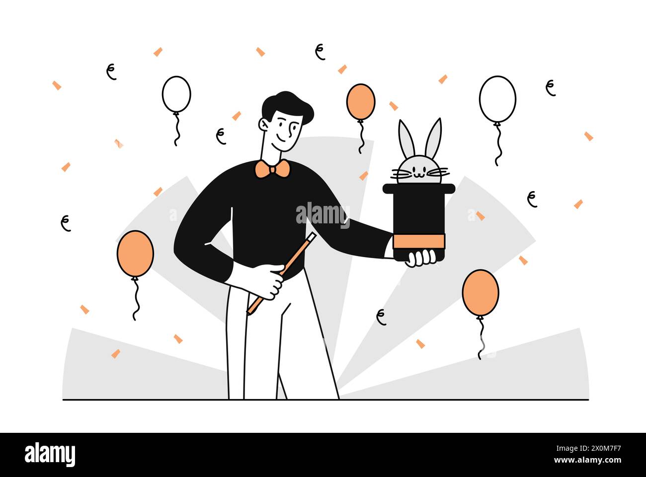 Man show focus vector linear Stock Vector Image & Art - Alamy