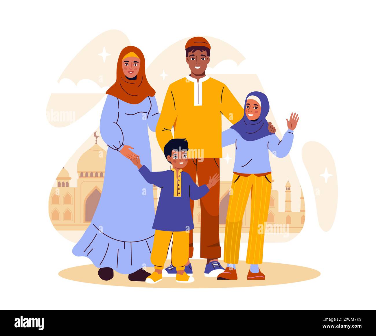 Muslim family vector concept Stock Vector Image & Art - Alamy