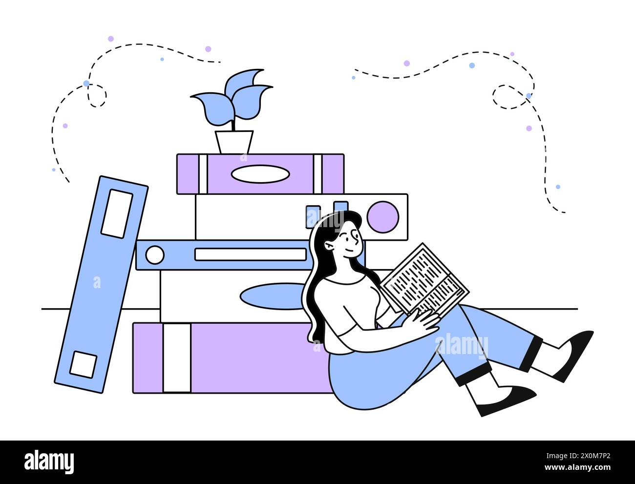 Lady book reading Cut Out Stock Images & Pictures - Alamy