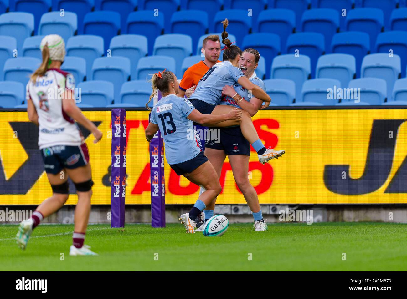 Sydney, Australia. 12th Apr, 2024. Caitlyn Halse of the Waratahs ...