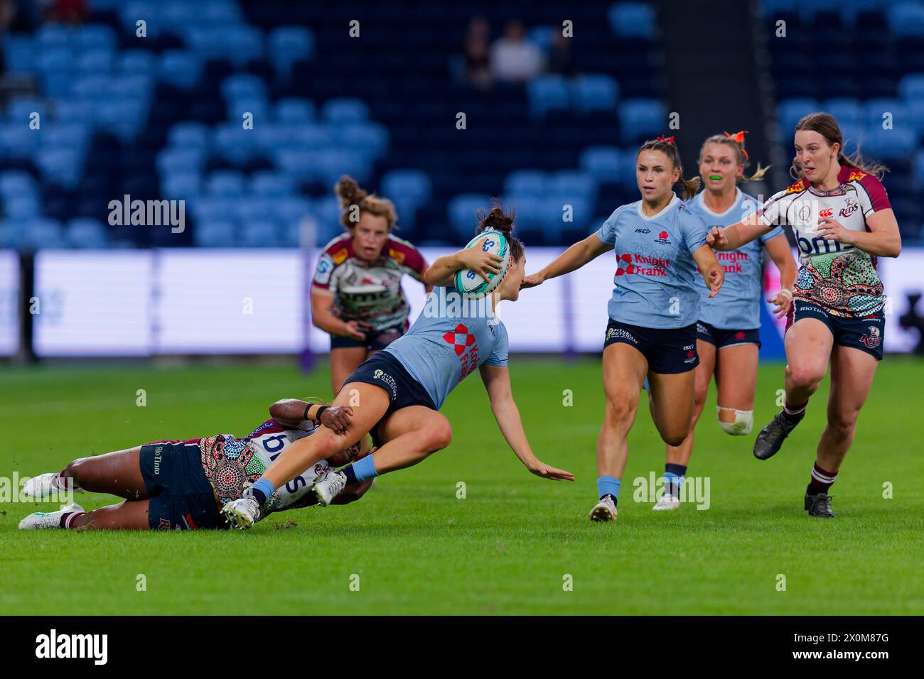 Sydney, Australia. 12th Apr, 2024. Maya Stewart of the Waratahs is ...