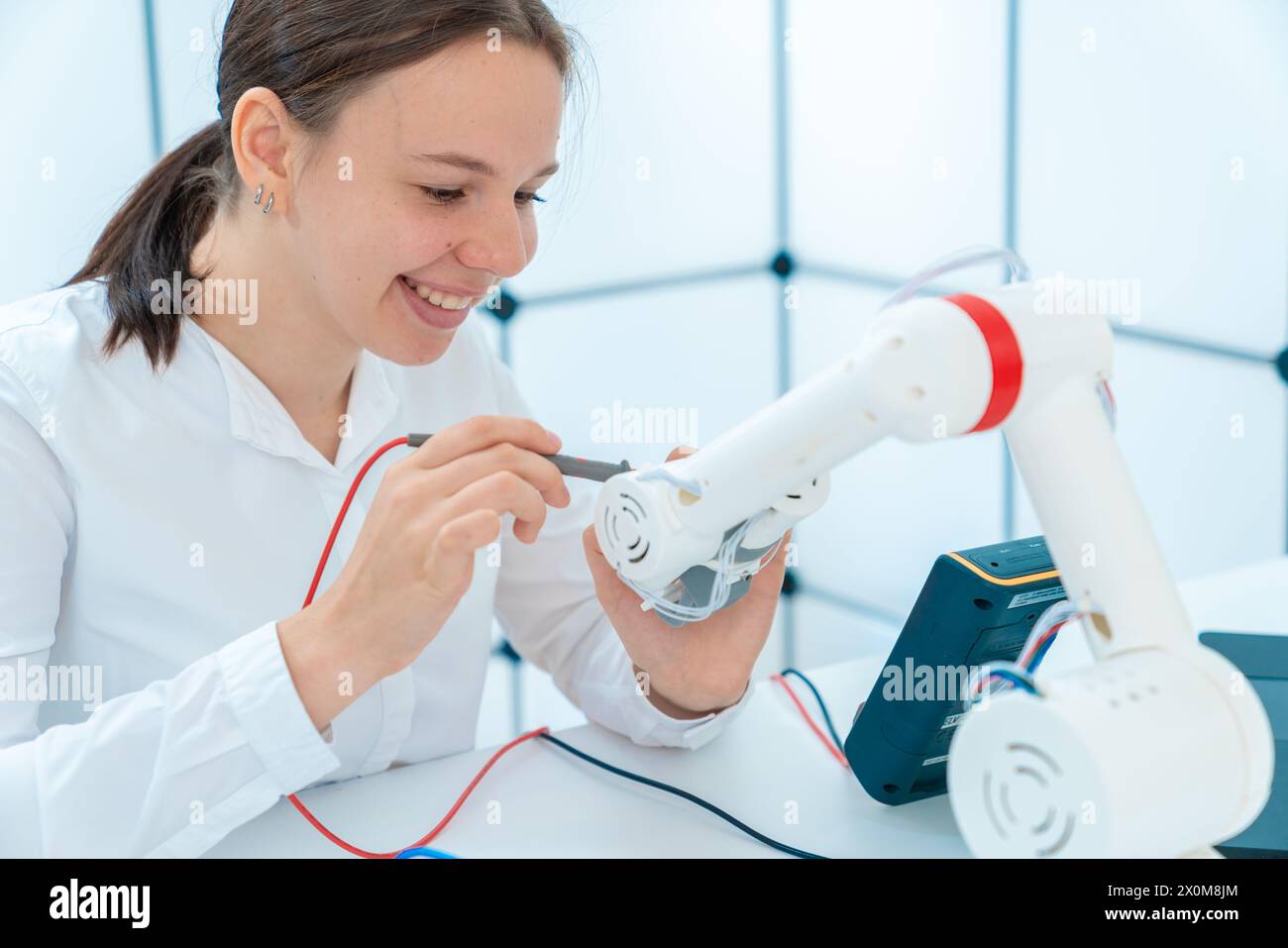 Scientist working on robotic systems Stock Photo - Alamy