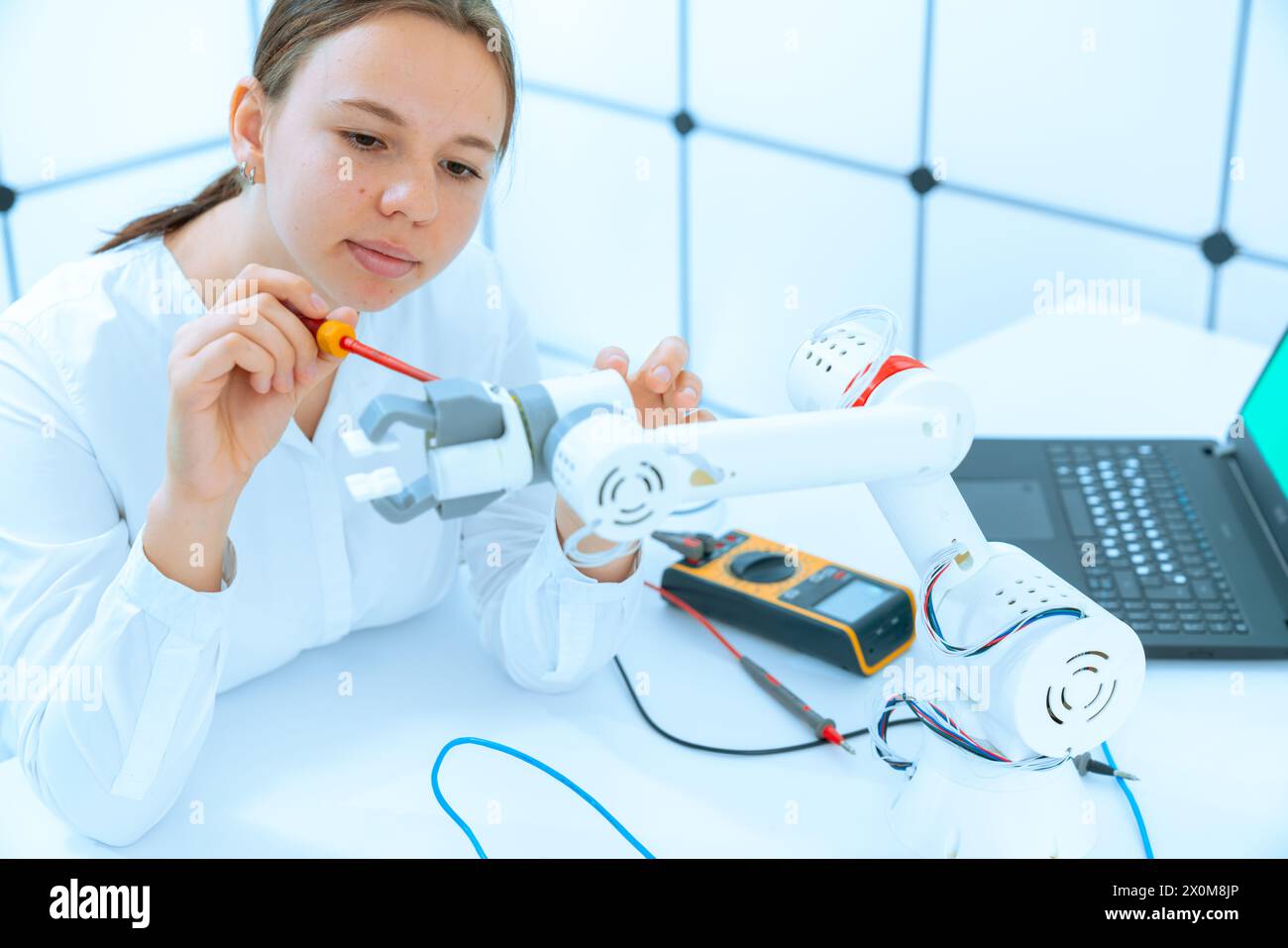 Scientist working on robotic systems Stock Photo - Alamy