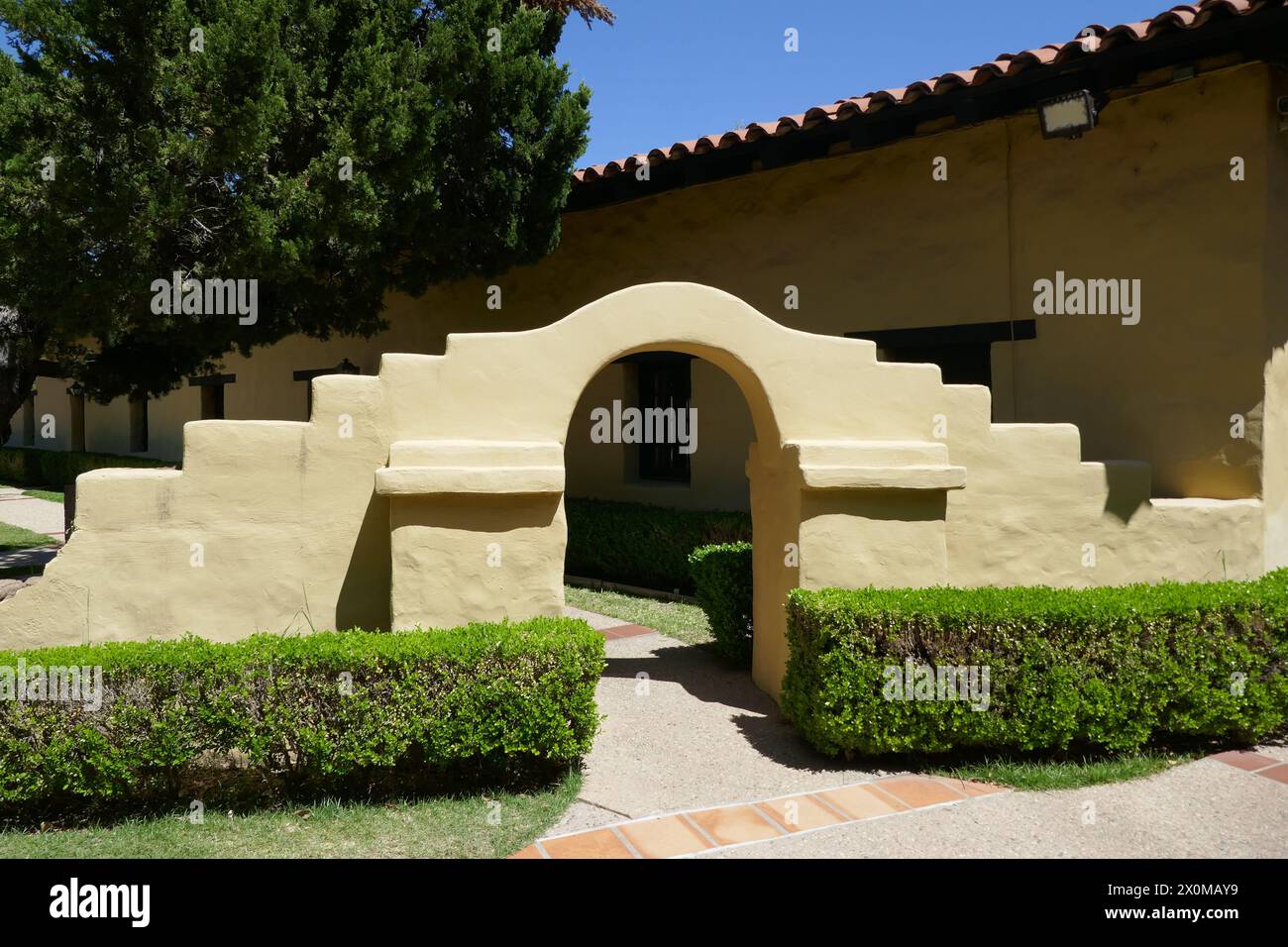 Mission Hills, Los Angeles, California, USA 11th April 2024 San Fernando Rey de Espana Mission ...