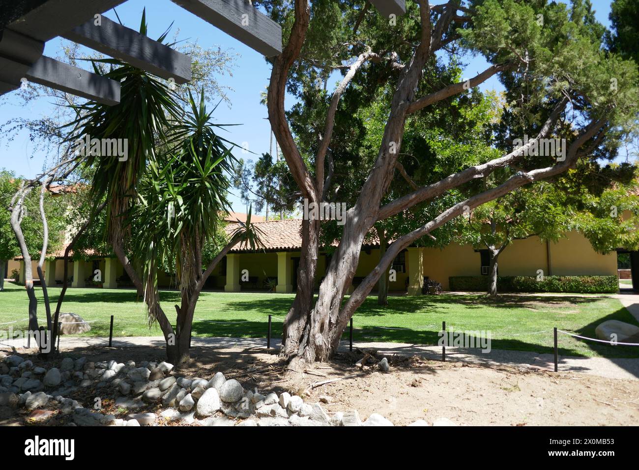 Mission Hills, Los Angeles, California, USA 11th April 2024 San Fernando Rey de Espana Mission ...