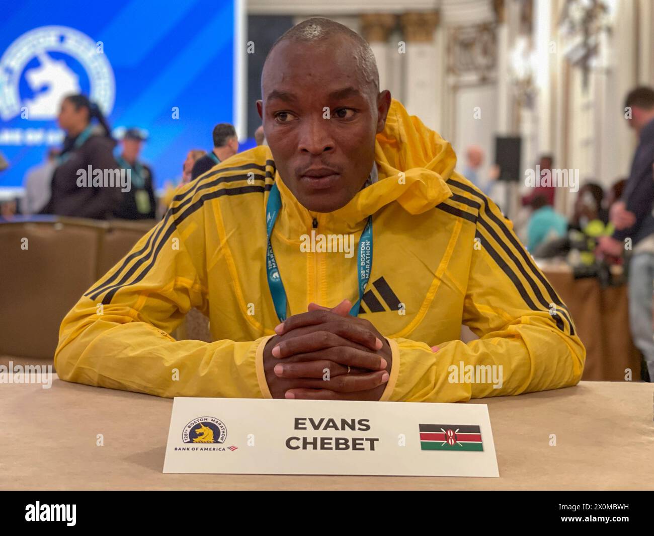 April 12, 2024, Boston, Massachusetts, USA: Kenyan EVANS CHEBET returns ...