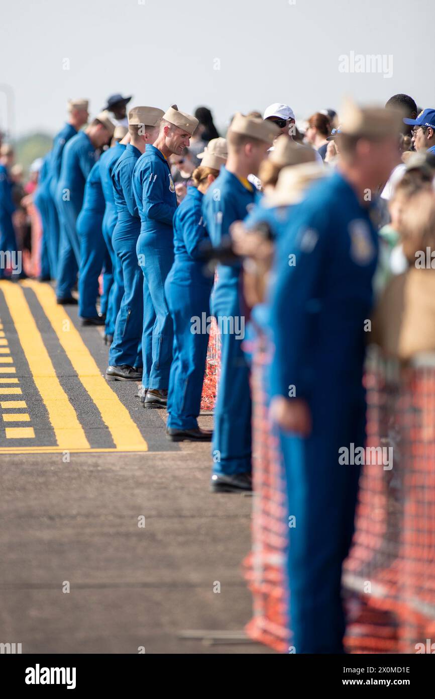 April 07, 2024: Members of the U.S. Navy Flight Demonstration Squadron ...