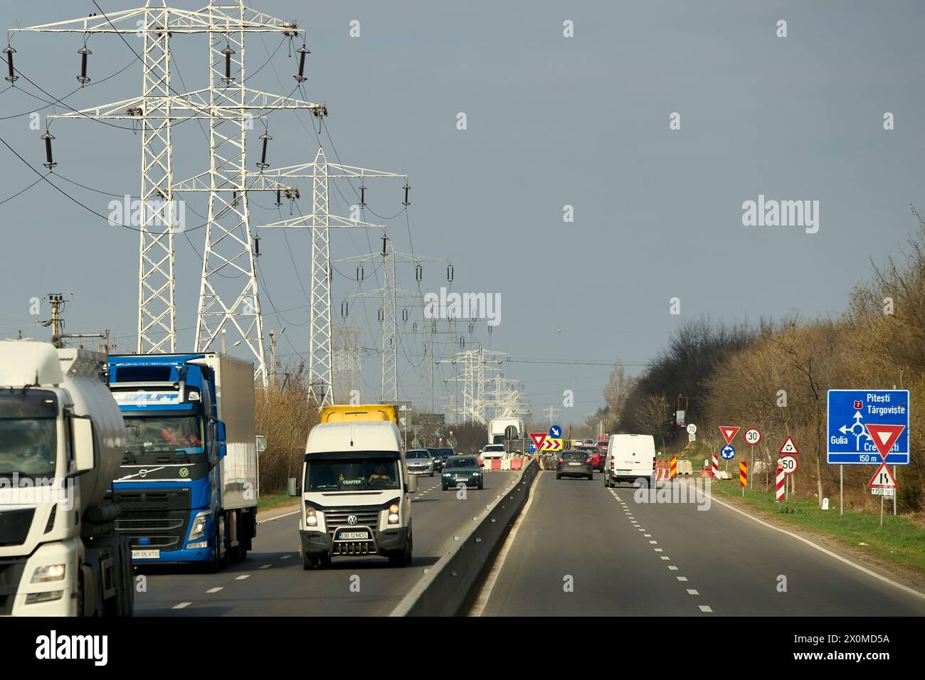 Gulia, Romania. 18th March, 2024: View of National Road no. 7, near ...