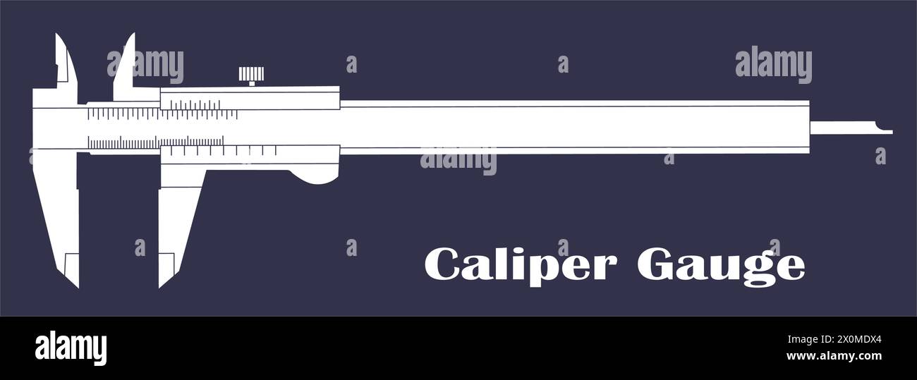 manual and digital caliper icon vector simple design Stock Vector Image ...