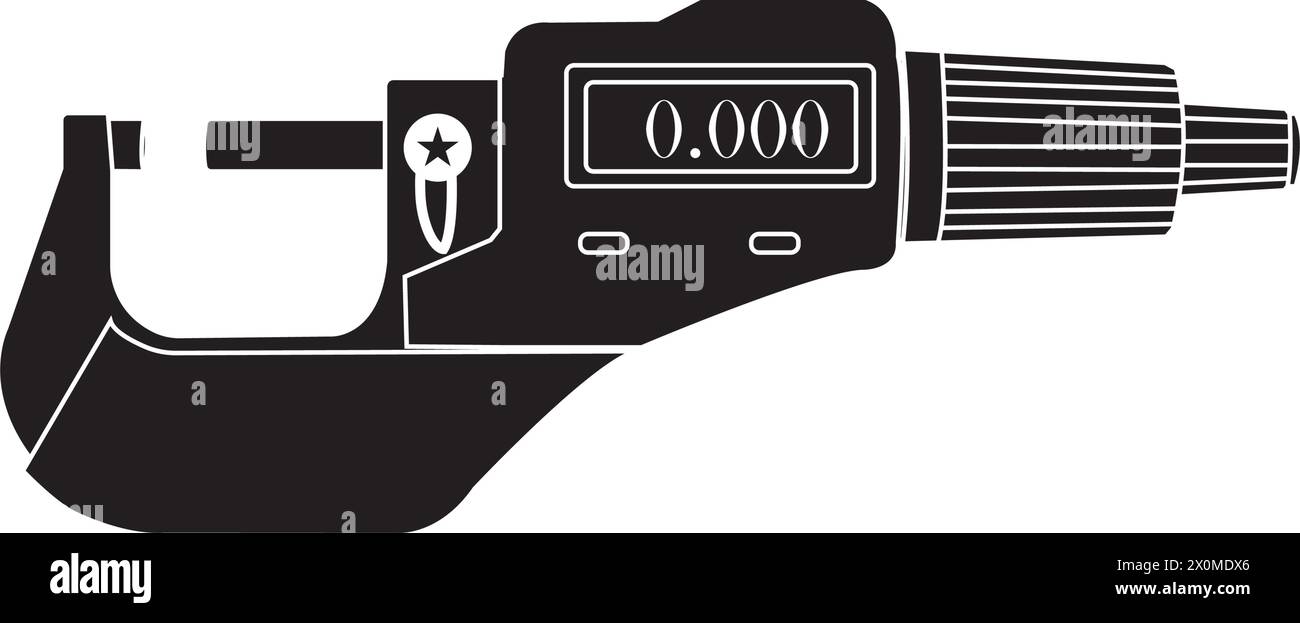 micrometer measuring instrument vector illustration design template ...