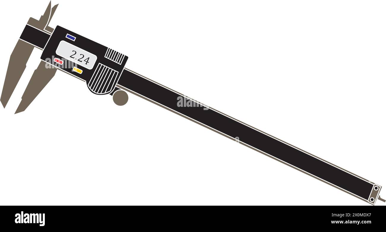 manual and digital caliper icon vector simple design Stock Vector Image ...