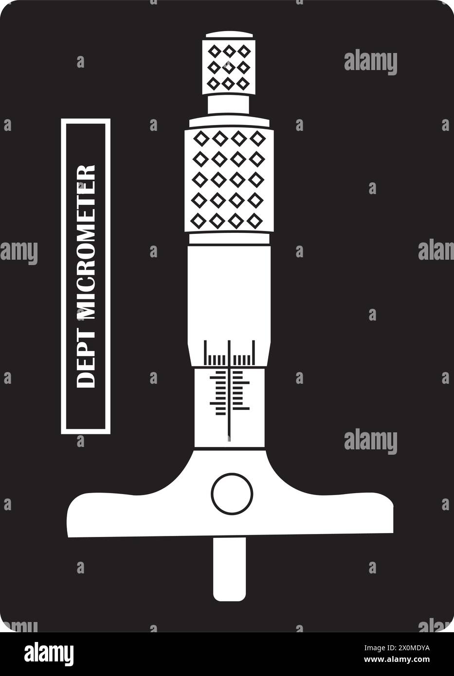 micrometer dept measuring instrument icon vector simple design Stock ...