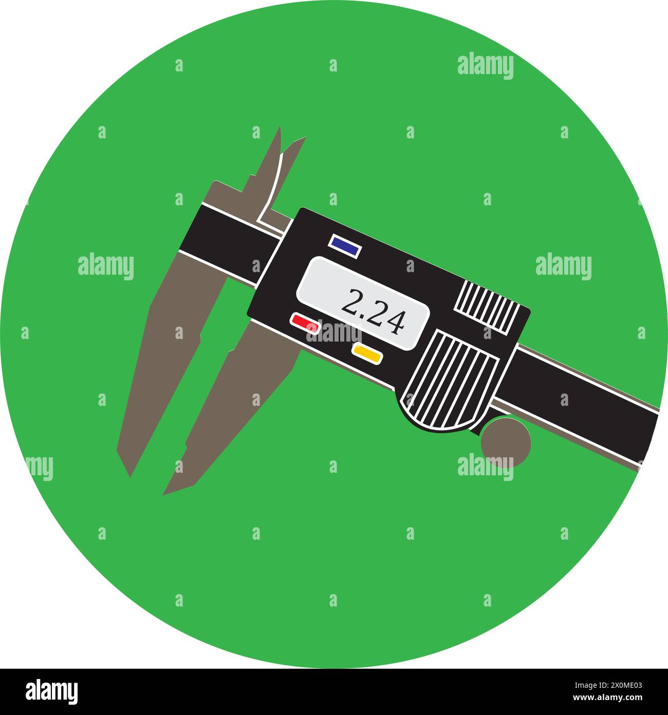manual and digital caliper icon vector simple design Stock Vector Image ...