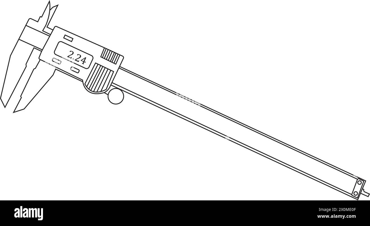 manual and digital caliper icon vector simple design Stock Vector Image ...