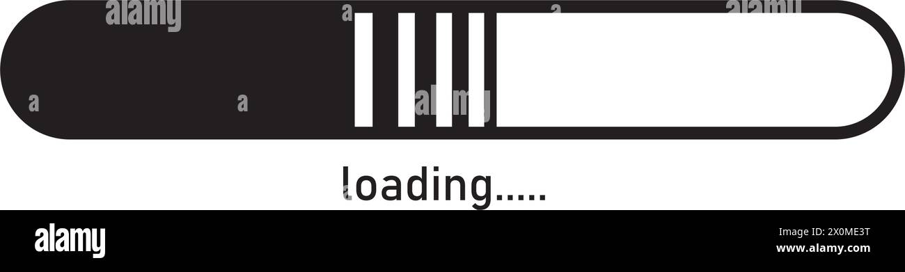 Download sign isolated on white background. Data loading bar. Load icon ...