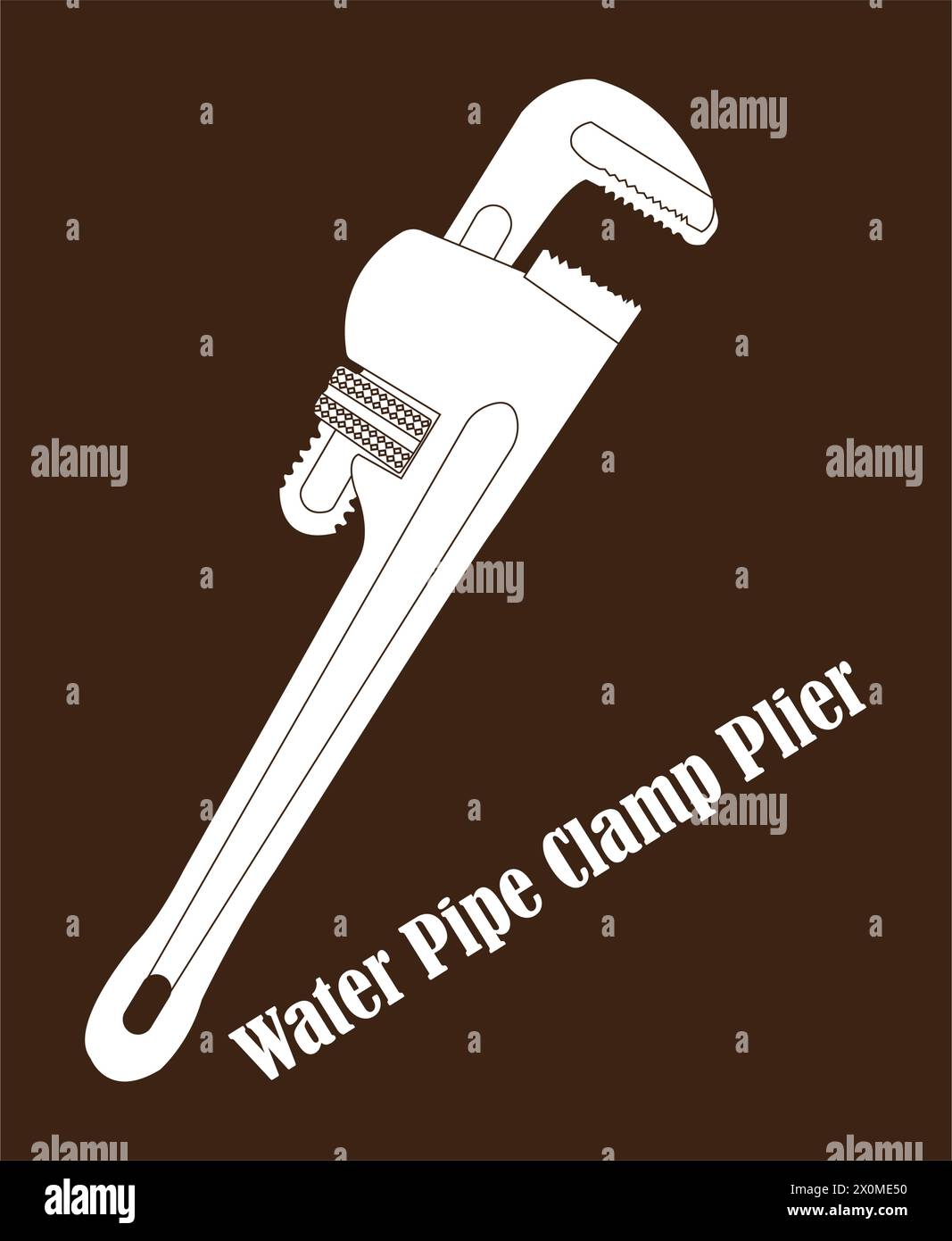 water pipe clamp pliers icon vector illustration symbol design Stock ...