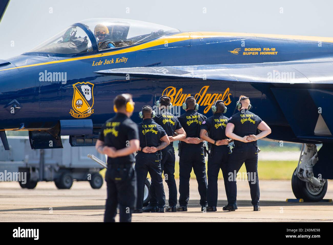 April 07, 2024: Members of the U.S. Navy Flight Demonstration Squadron ...