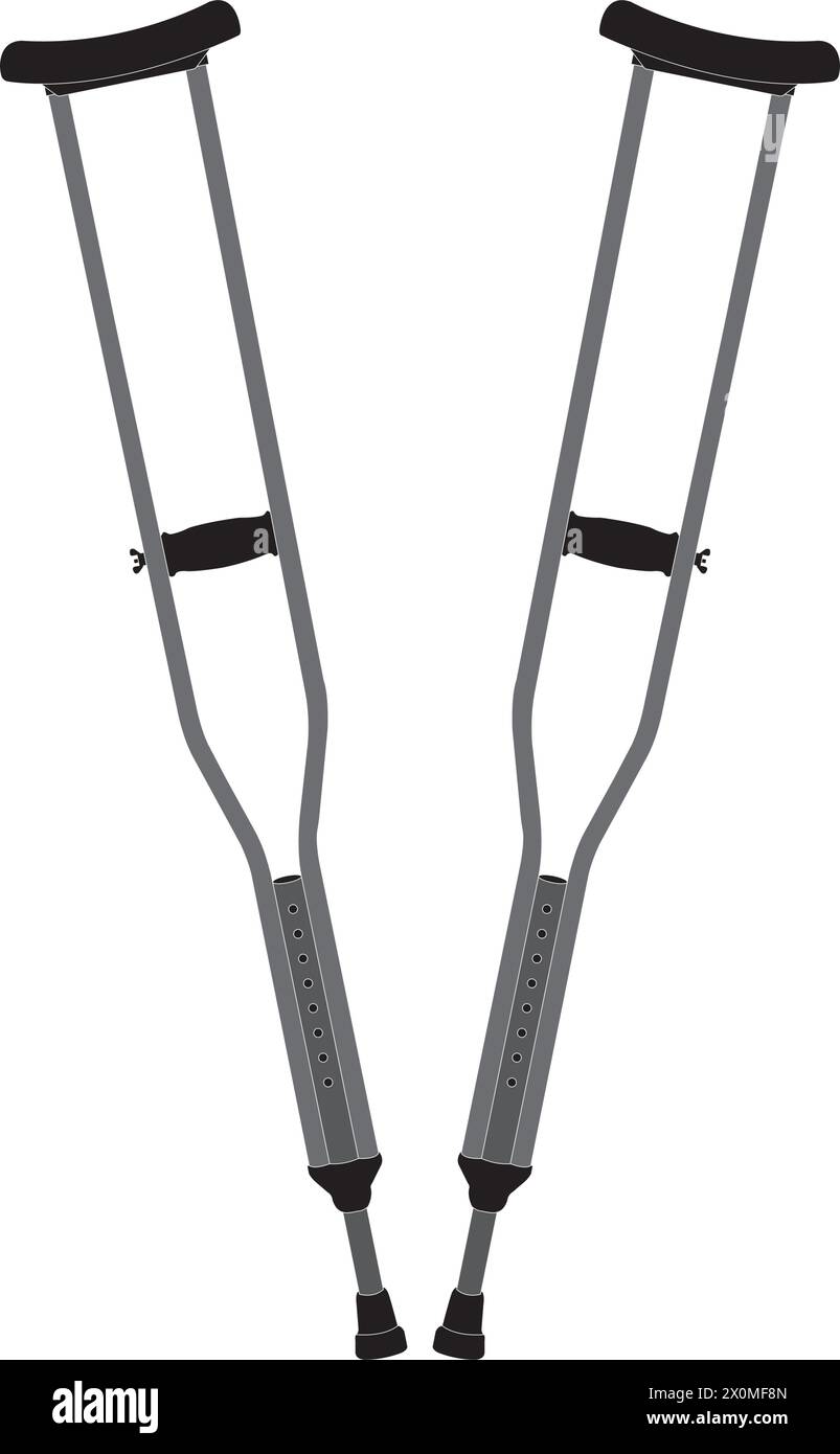 Crutches vector icon illustration symbol design Stock Vector Image ...